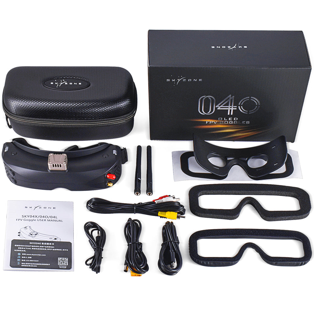 SKYZONE SKY04O FPV Analog Goggles OLED Glasses 5.8Ghz 48CH Steadyview ...