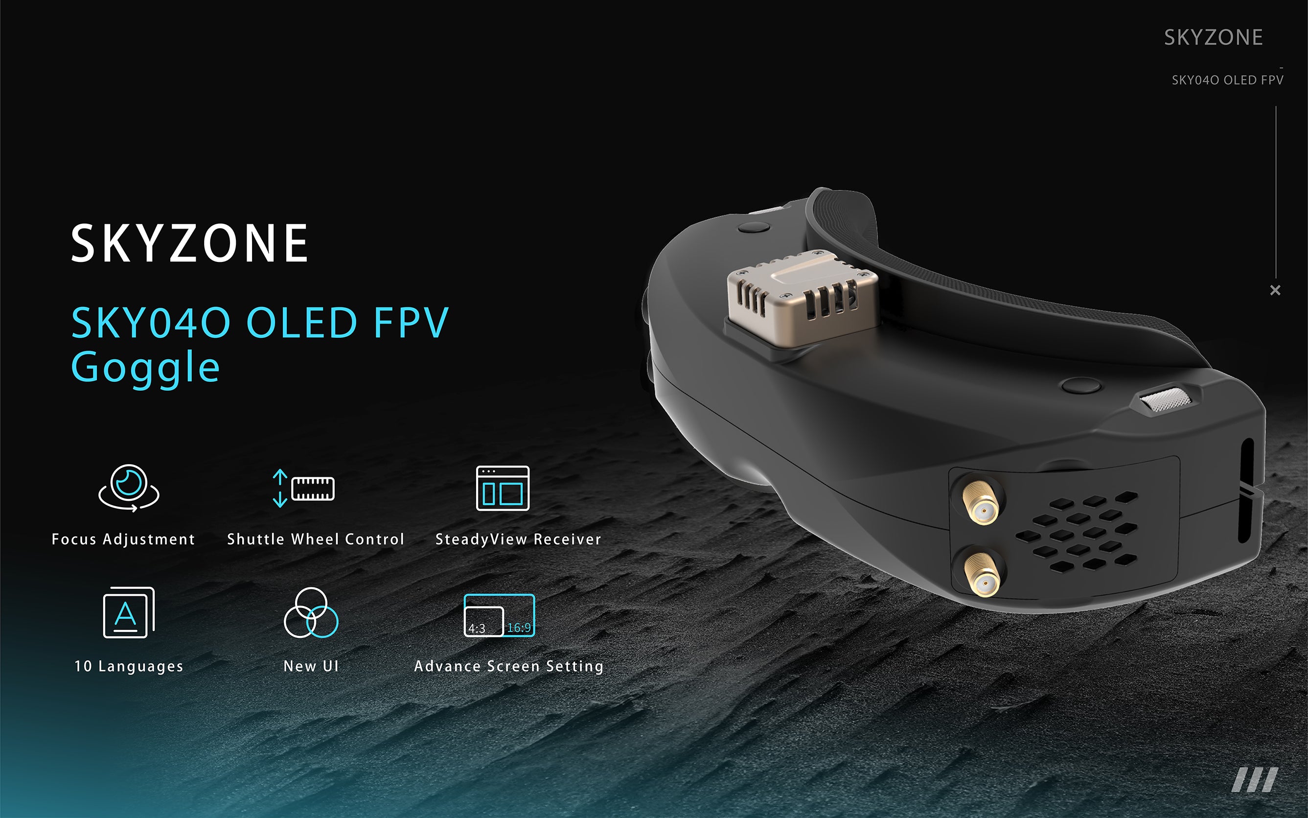 SKYZONE SKY04O FPV Analog Goggles OLED Glasses 5.8Ghz 48CH Steadyview Receiver 1024*768 DVR fpv ...