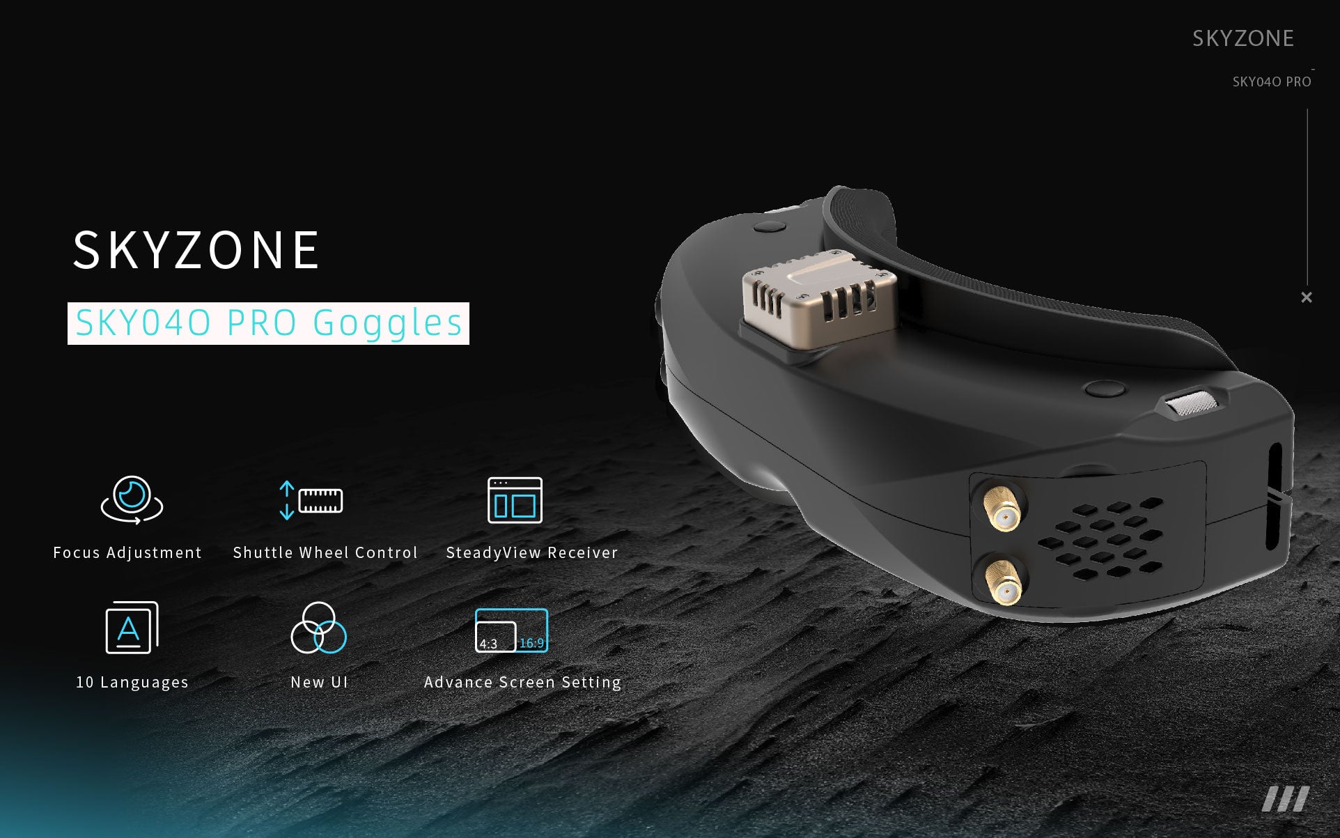SKYZONE SKY04O PRO FPV Goggles Steadyview Receiver OLED 5.8Ghz 48CH DVR ...